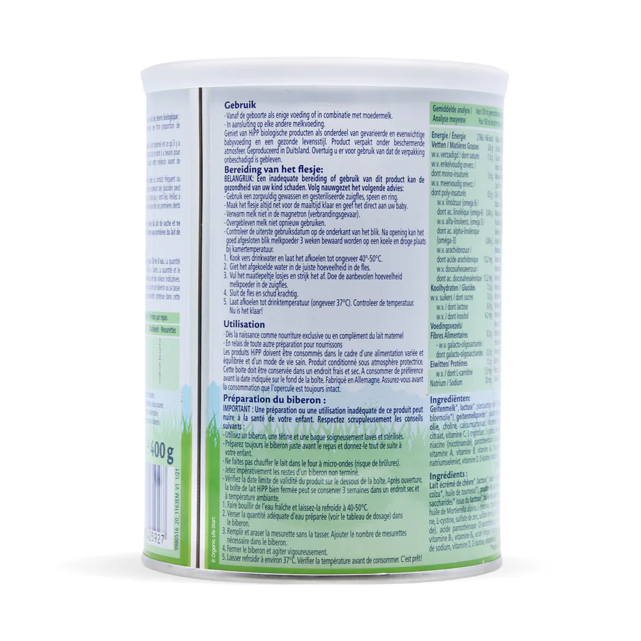 HiPP Dutch Stage 1 Goat Milk Formula | Organic Formula Hub