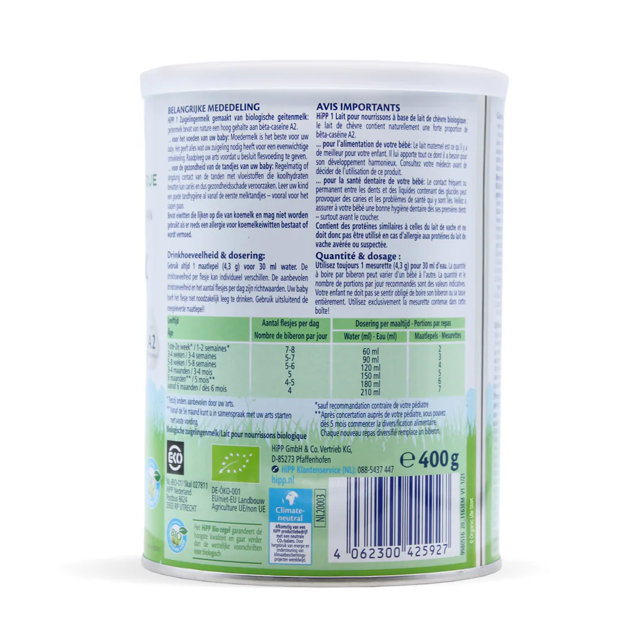 HiPP Dutch Stage 2 Goat Milk Formula | Organic Formula Hub